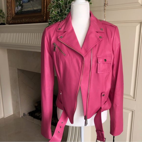 Worth | Jackets & Coats | Barbie Pink Worth Collection Leather ...
